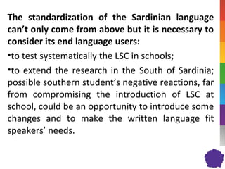 Which Sardinian for education? | PPT