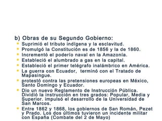 Gobierno de ramón castilla y confederación peru bolivia | PPT