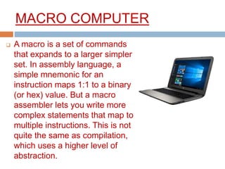 COMPUTER CLASSIFICATION | PPTX