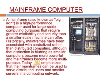 COMPUTER CLASSIFICATION | PPTX