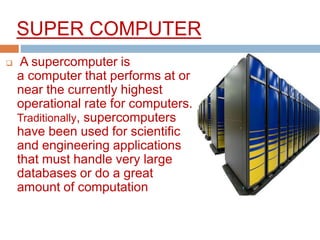 COMPUTER CLASSIFICATION | PPTX