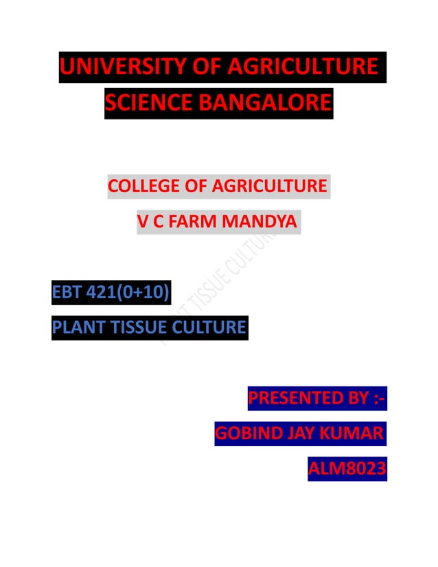 Macro & Macronutrient in plant tissue culture | PPTX