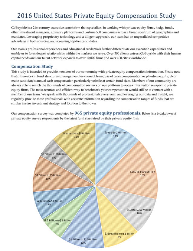 Go buyside United States Compensation Study | PDF | Private Equity ...