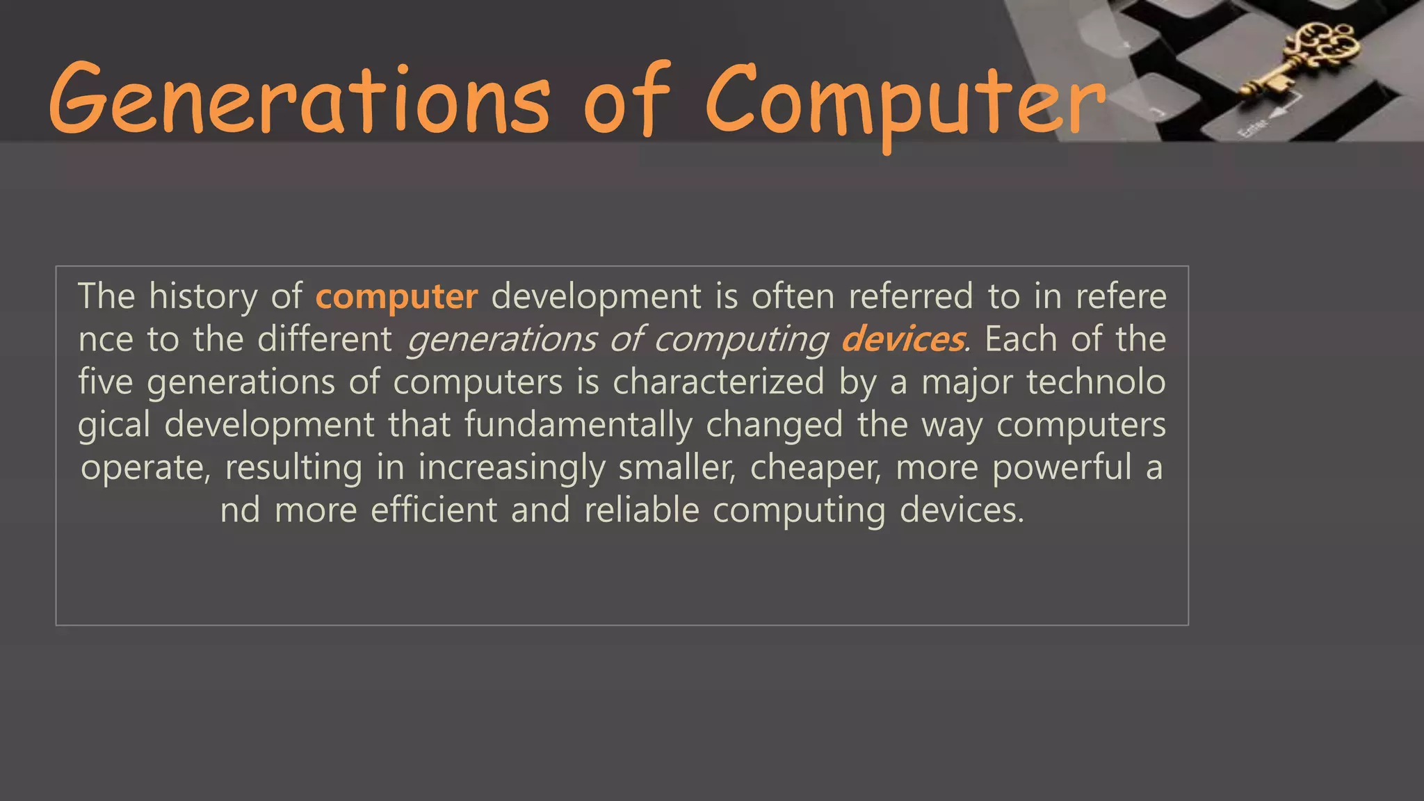 Computer Generations | PPT