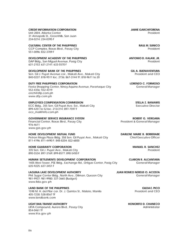 Government-Owned and Controlled Corporations list | PDF | Lung and ...