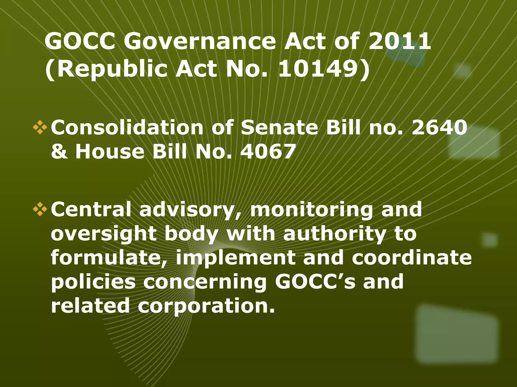 Goverment Owned and Contolled Corporation (GOCC) - Report | PPTX