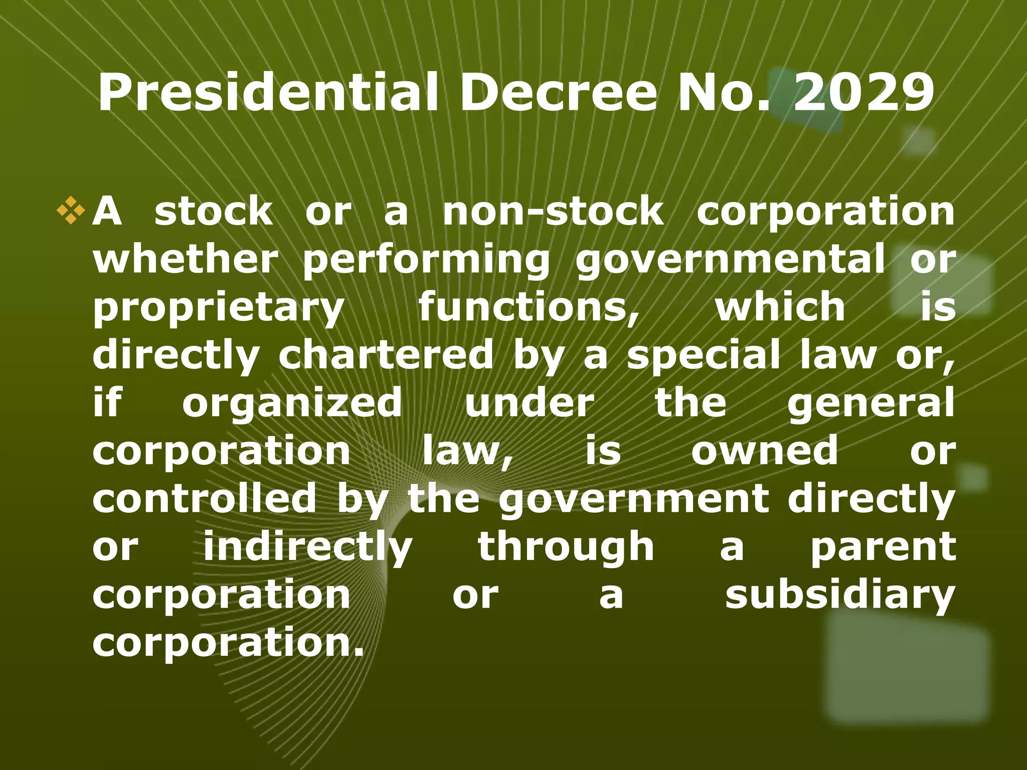 Goverment Owned and Contolled Corporation (GOCC) - Report | PPTX
