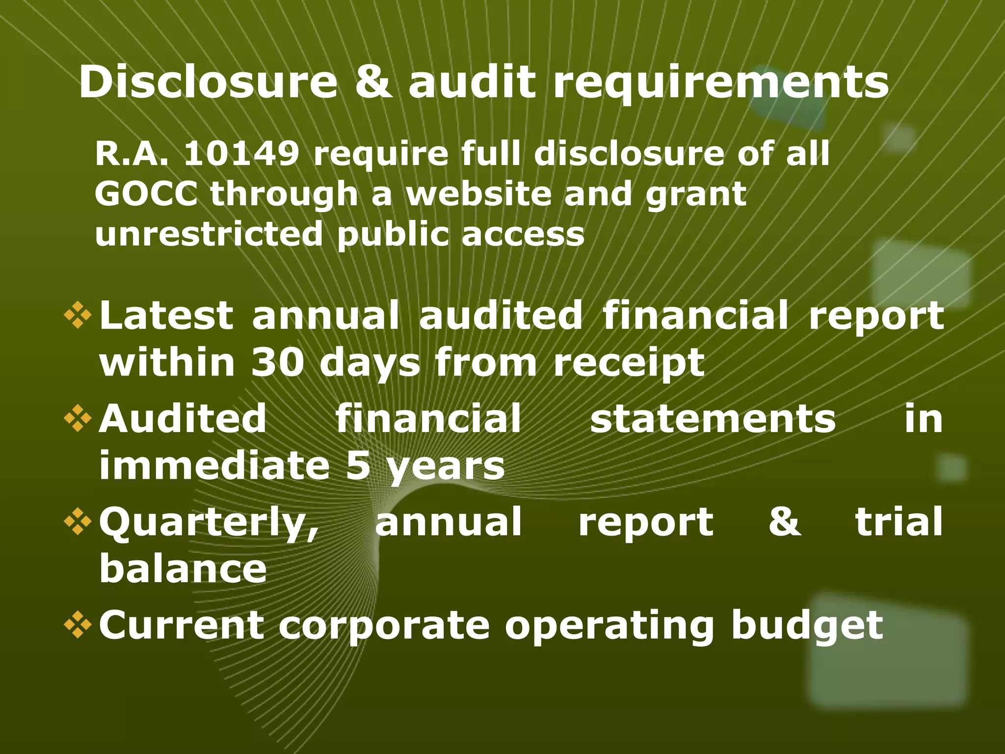 Goverment Owned and Contolled Corporation (GOCC) - Report | PPTX