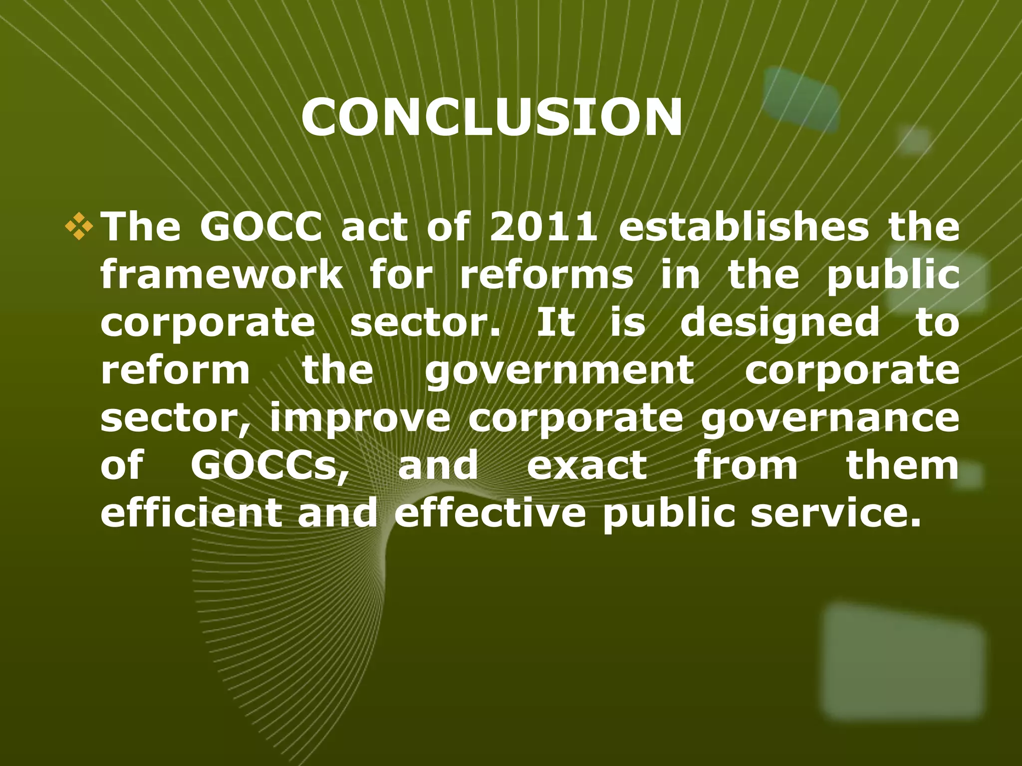 Goverment Owned and Contolled Corporation (GOCC) - Report | PPTX