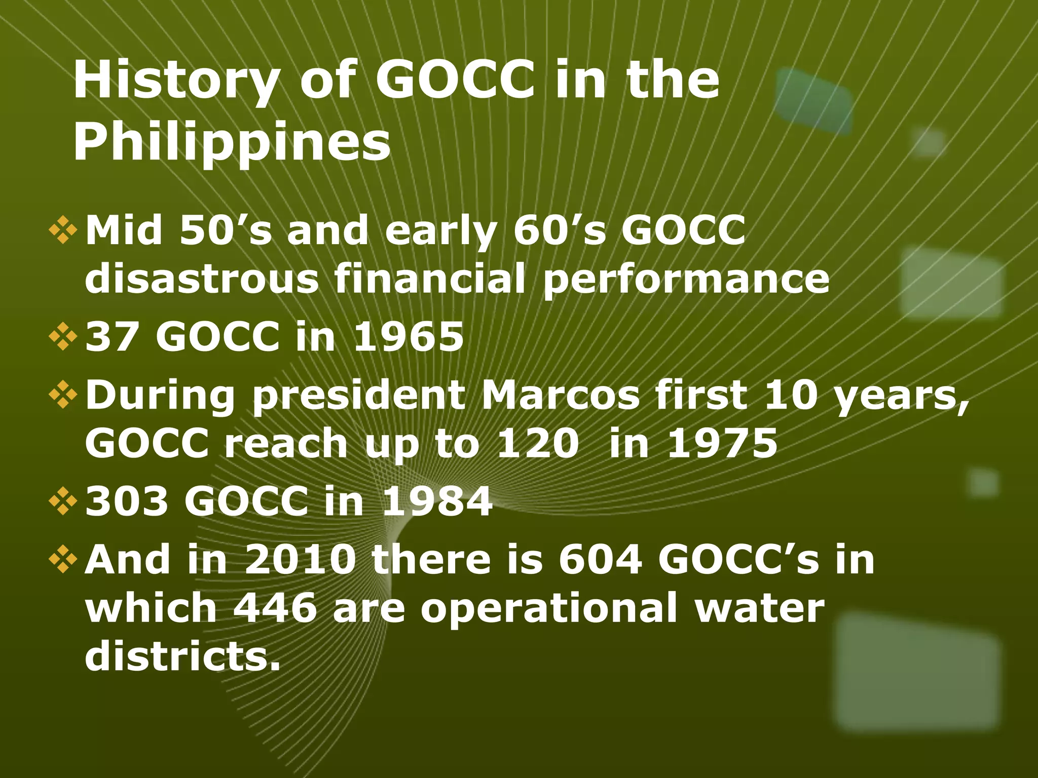 Goverment Owned and Contolled Corporation (GOCC) - Report | PPTX