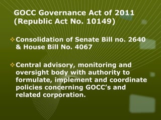 Goverment Owned and Contolled Corporation (GOCC) - Report | PPTX
