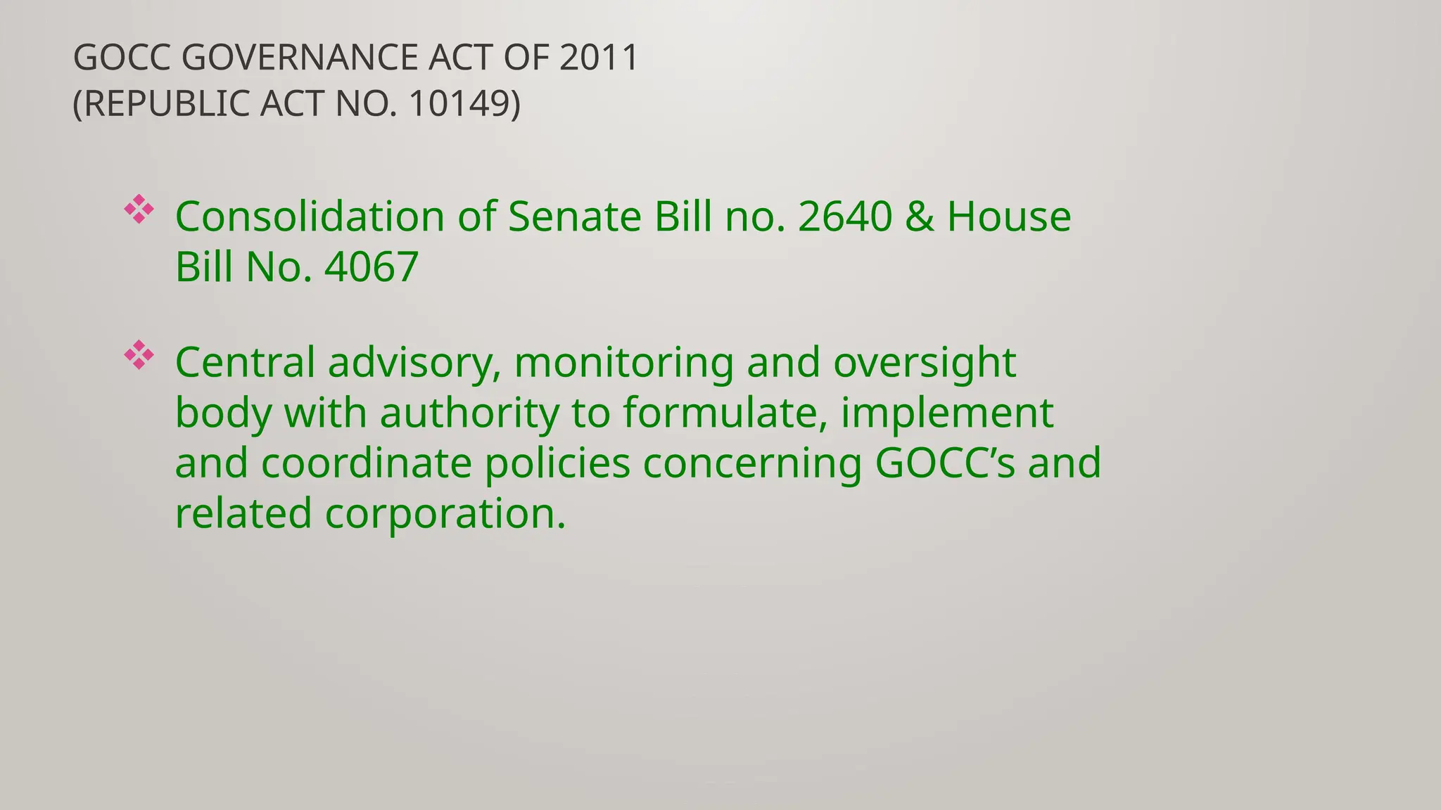 GOCCs-Lecture-2.pptx Government - owned and controlled corporation | PPTX