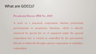 GOCCs-Lecture-2.pptx Government - owned and controlled corporation ...