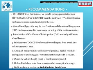 [GOCOP CONFAB2023] HOW TO GROW YOUR WEBSITE - THE FUNDAMENTALS by Remmy NWEKE .pdf