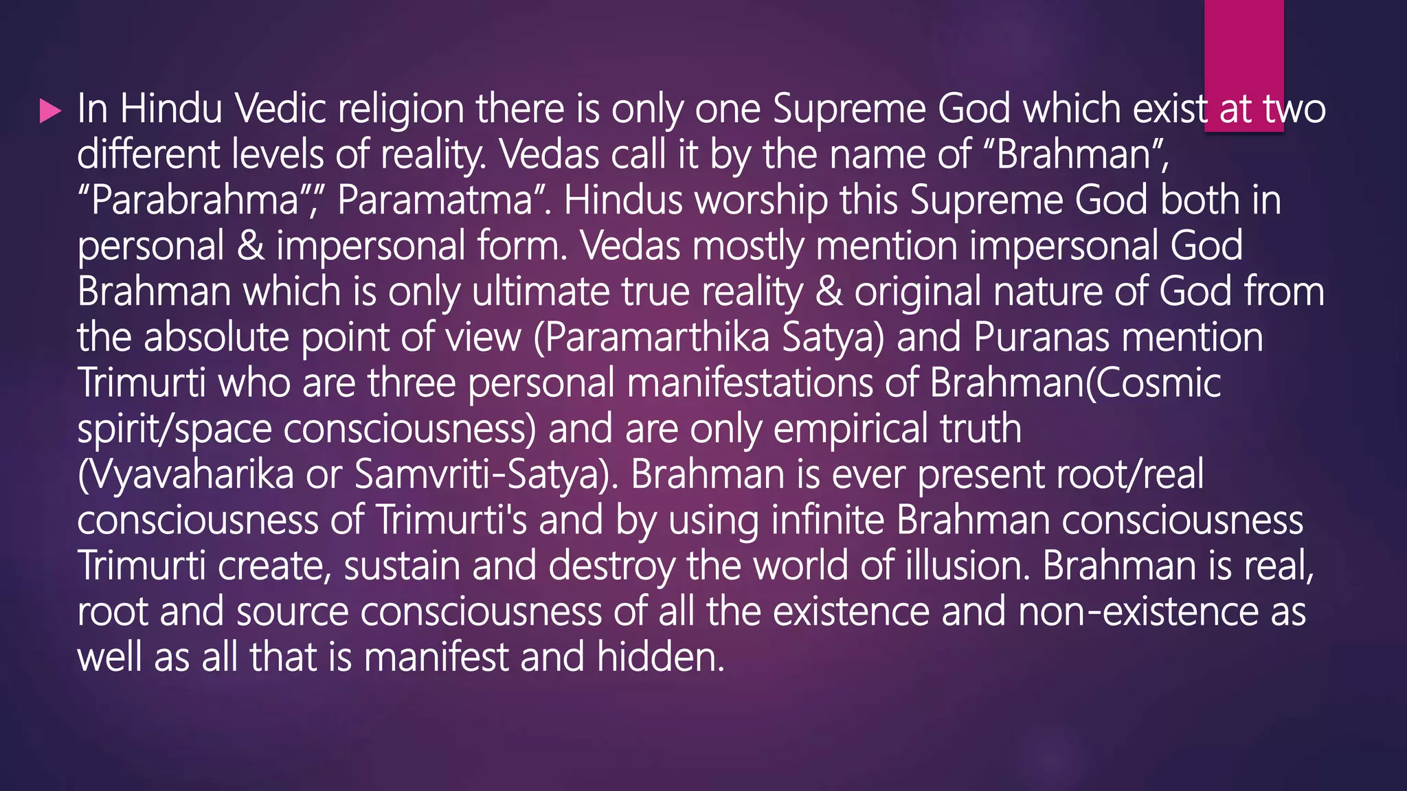 Concept of God in Hinduism | PPTX