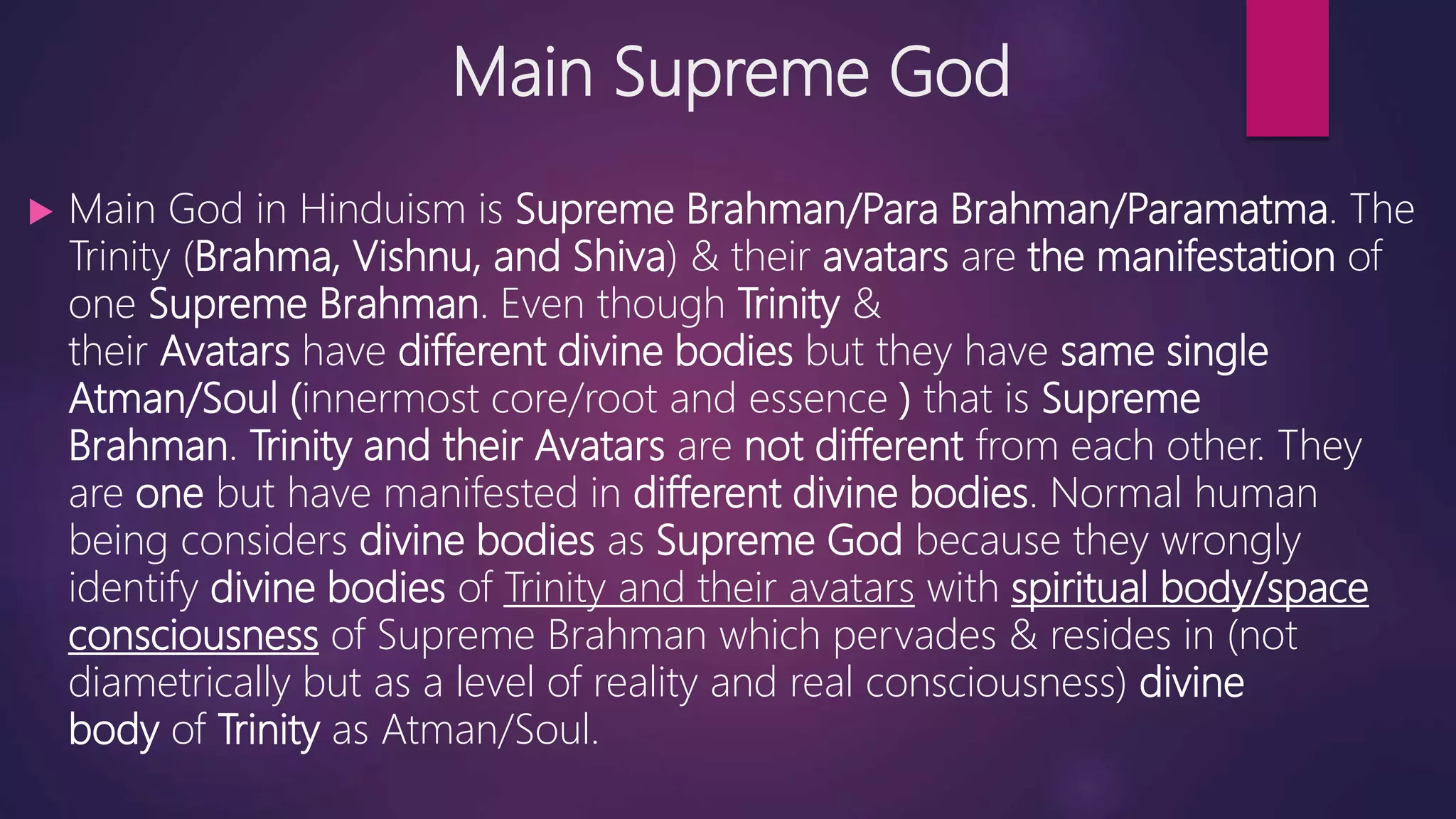 Concept of God in Hinduism | PPTX