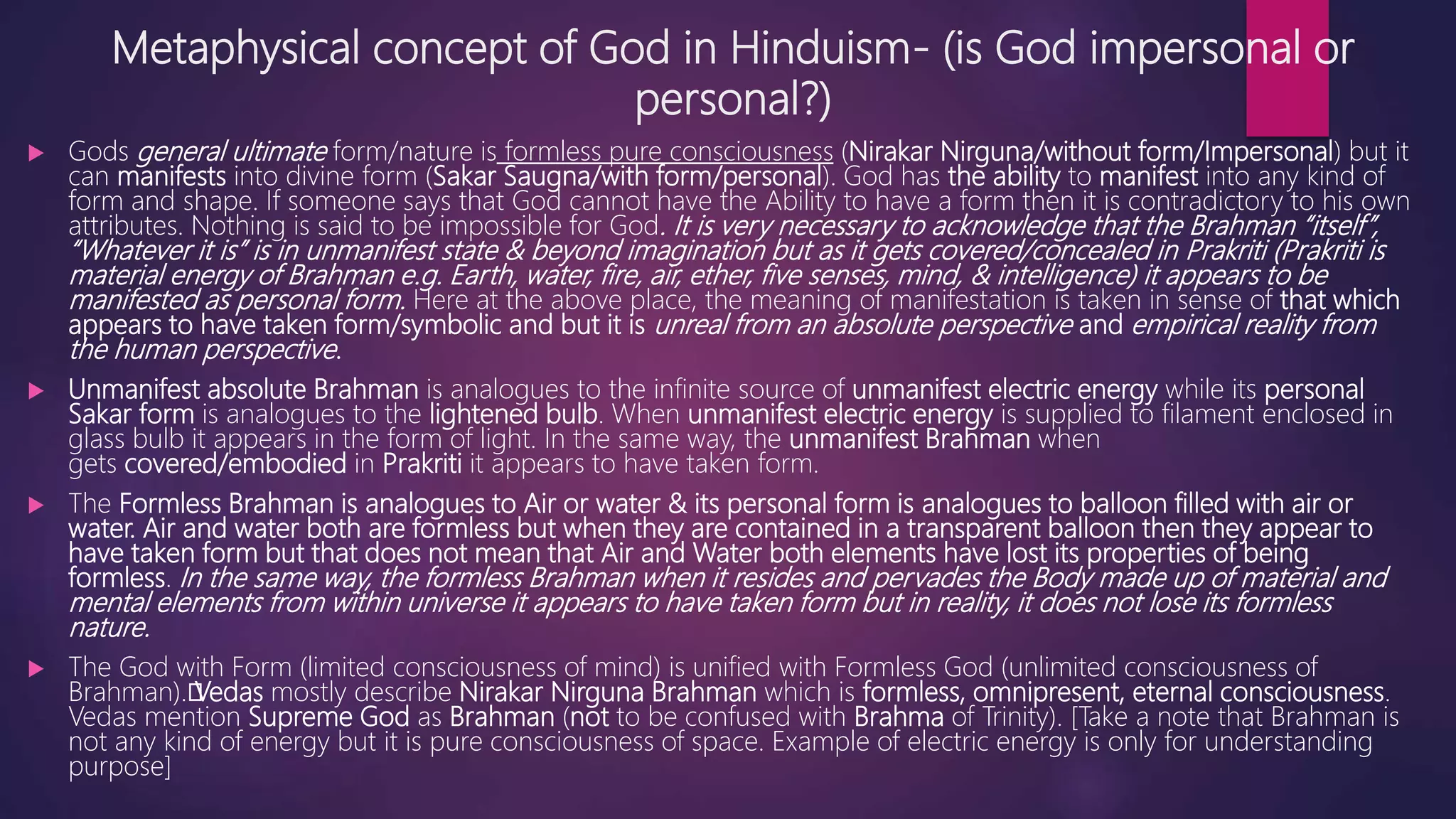 Concept of God in Hinduism | PPTX