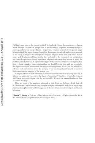 God - Freud and religion - The origins of faith, fear and ...