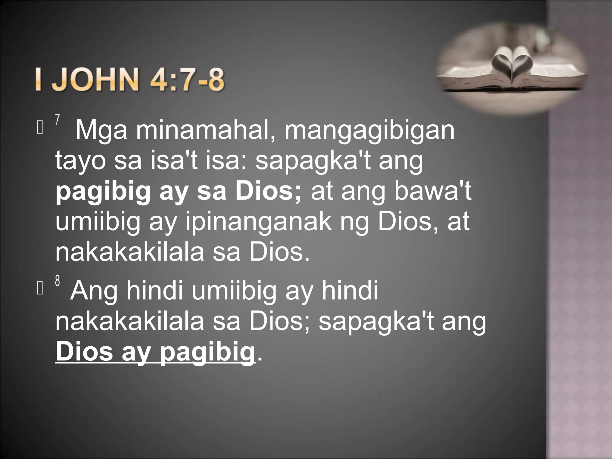 GOD IS LOVE (Tagalog) | PPT