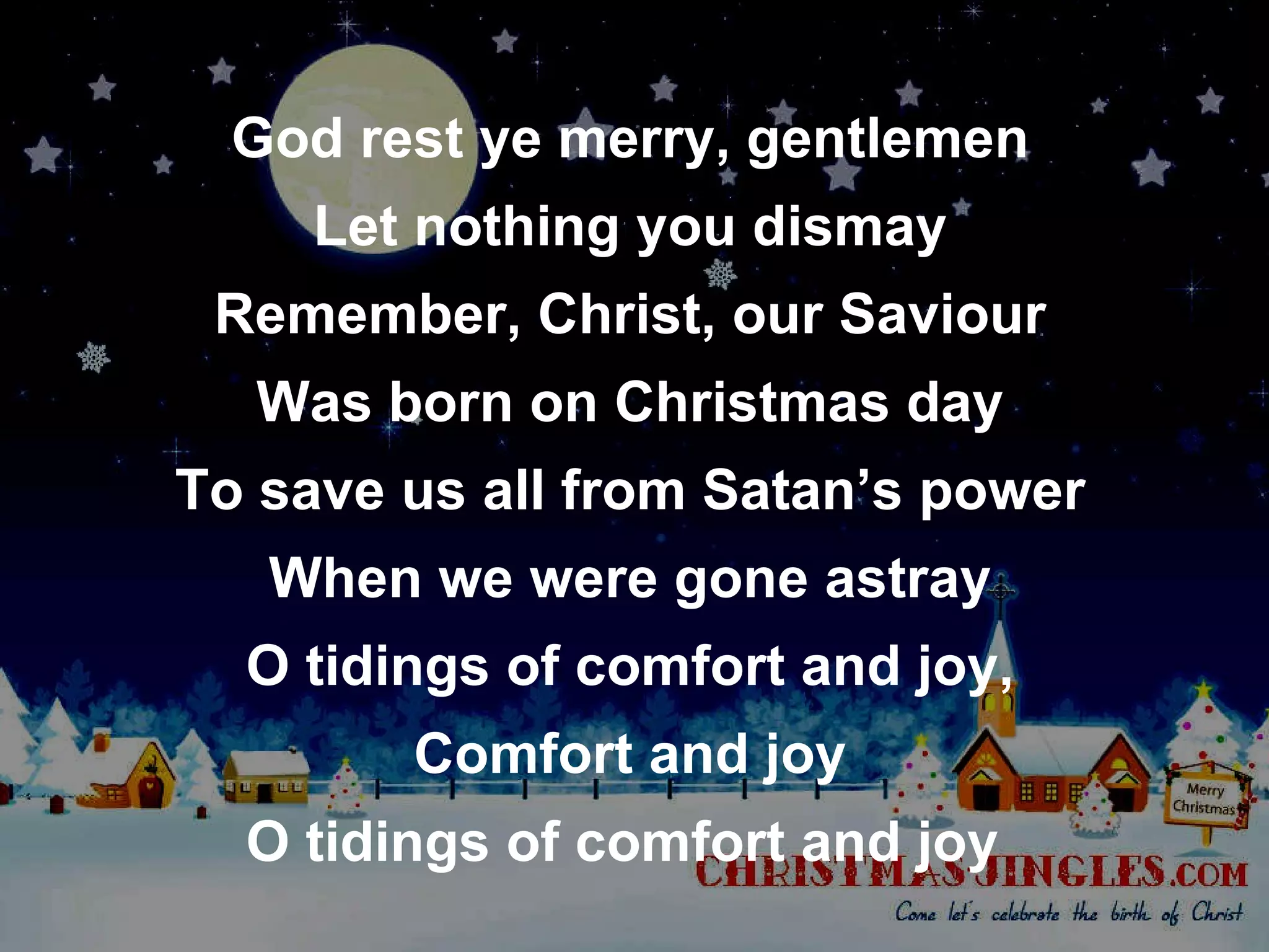 God Rest Ye Merry Gentlemen | PPT