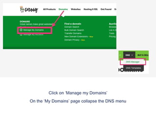 CNAME on Go Daddy | PPT