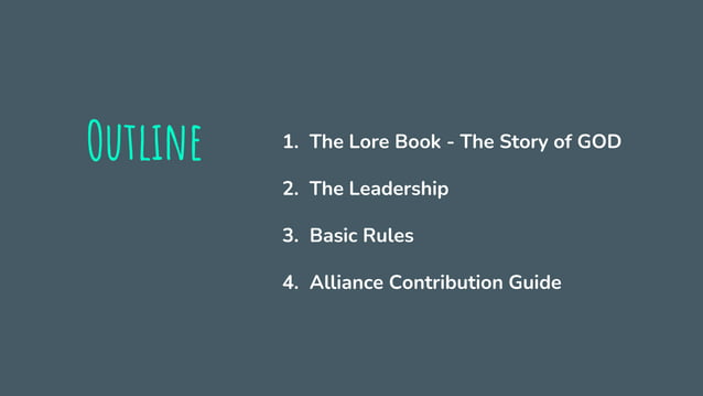 GOD Alliance Onboarding (ENG) for King's Choice, S-1315 | PPT