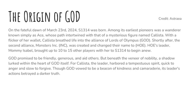 GOD Alliance Onboarding (ENG) for King's Choice, S-1315 | PPT