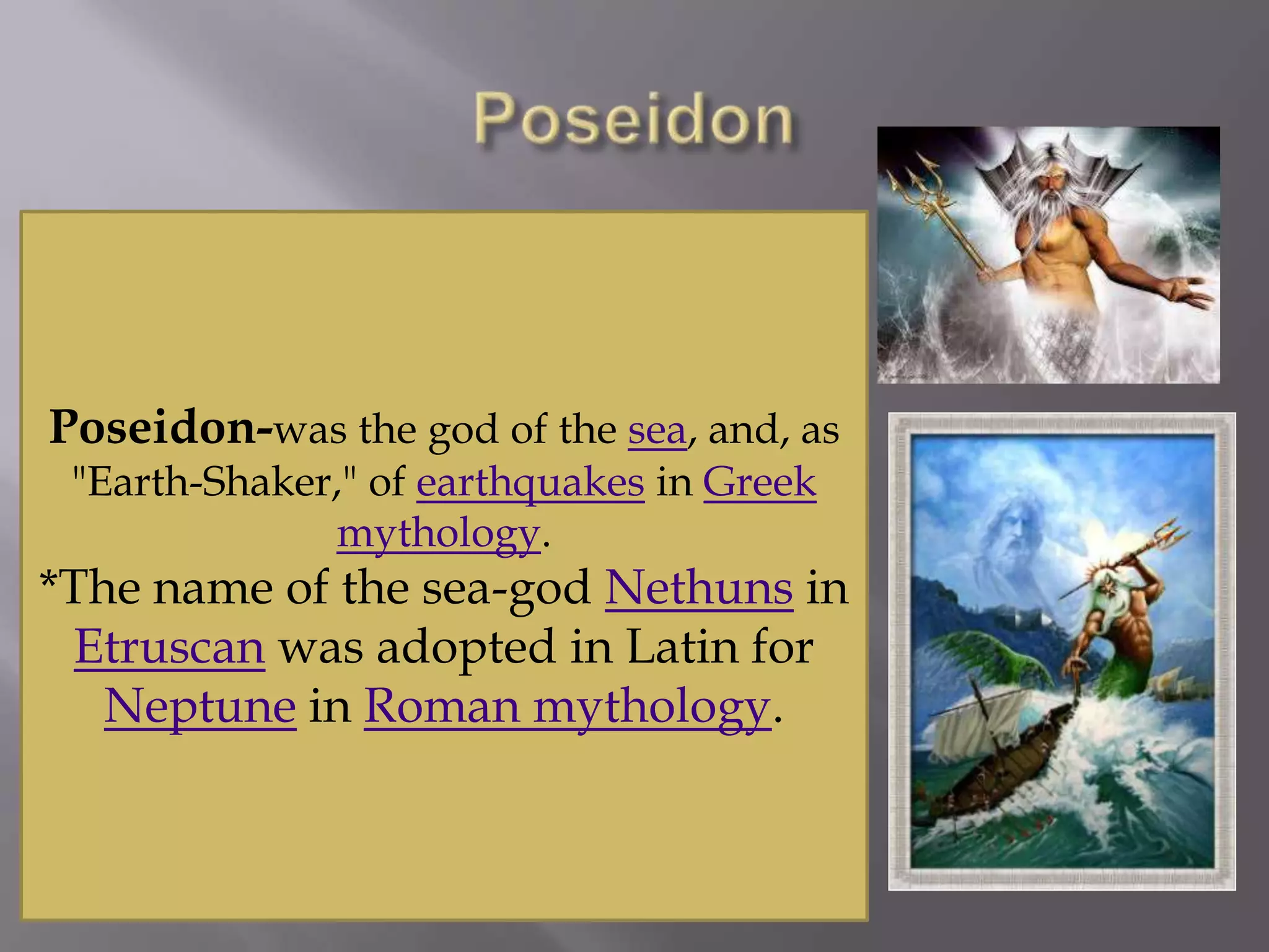 Greek God and Goddesses | PPTX