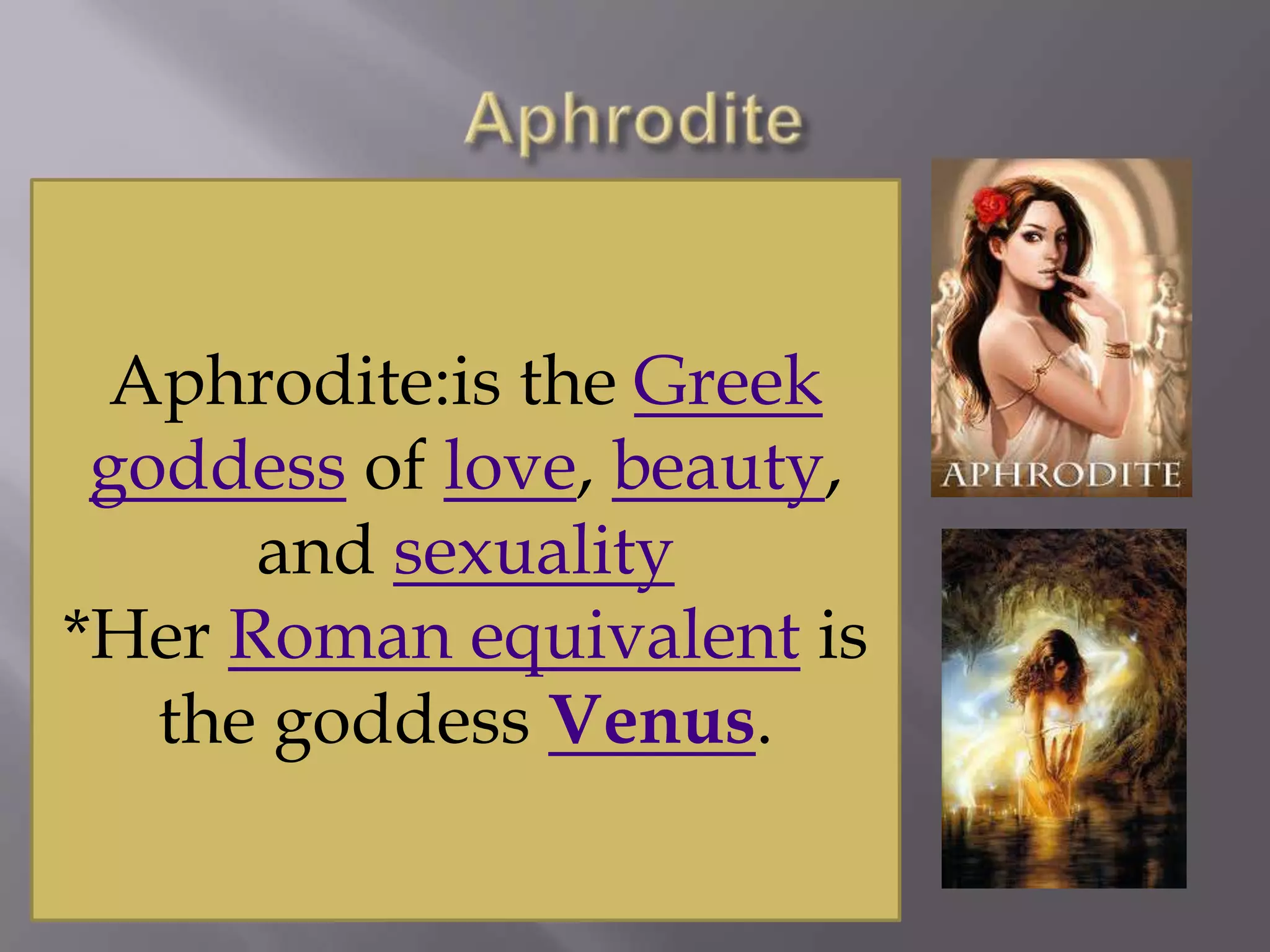 Greek God and Goddesses | PPTX
