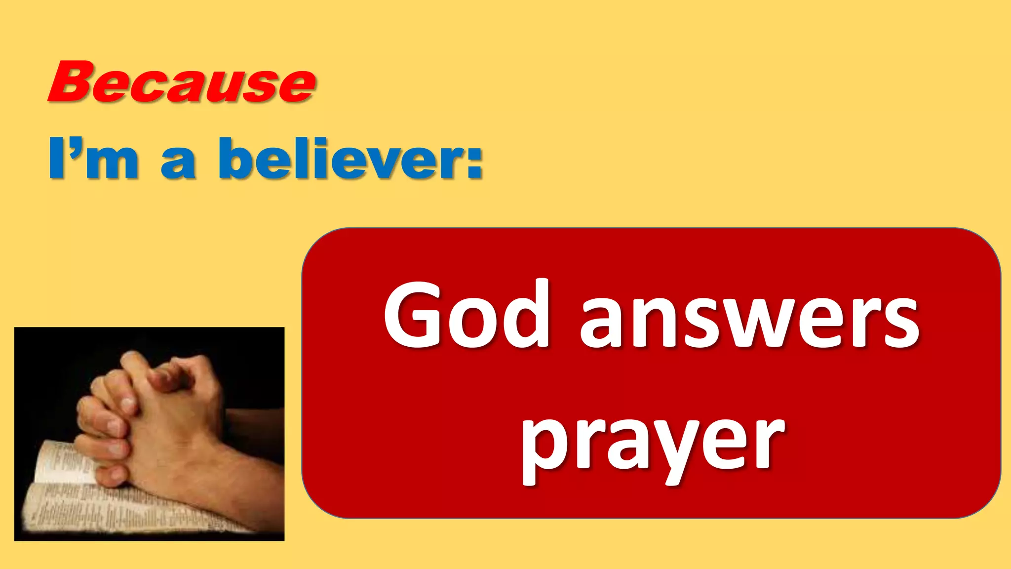 God answers prayer | PPTX