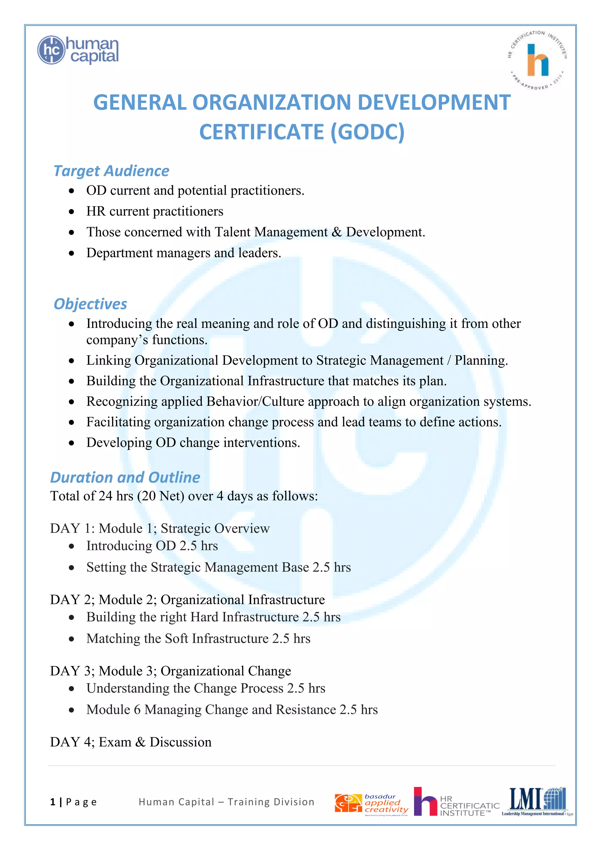 General Organization Development Certificate | PDF | Free Download