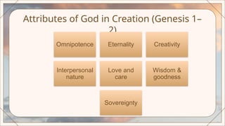 God as the Creator and the Redeemer – A Biblical Overview | PPTX