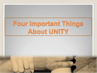 God Delights In Unity Preaching | May 29 | God Delights Series 4 | PPT