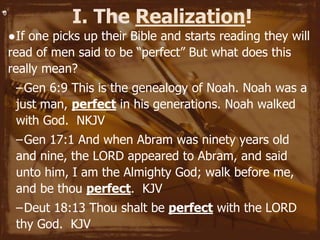 God demands direction and not perfection! | PPT