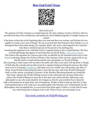 God Does Not Exist Essay | PDF
