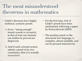 A Machine-Assisted Proof of Gödel's Incompleteness Theorems | PPT