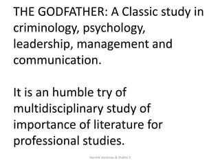 Godfather communication | PPTX