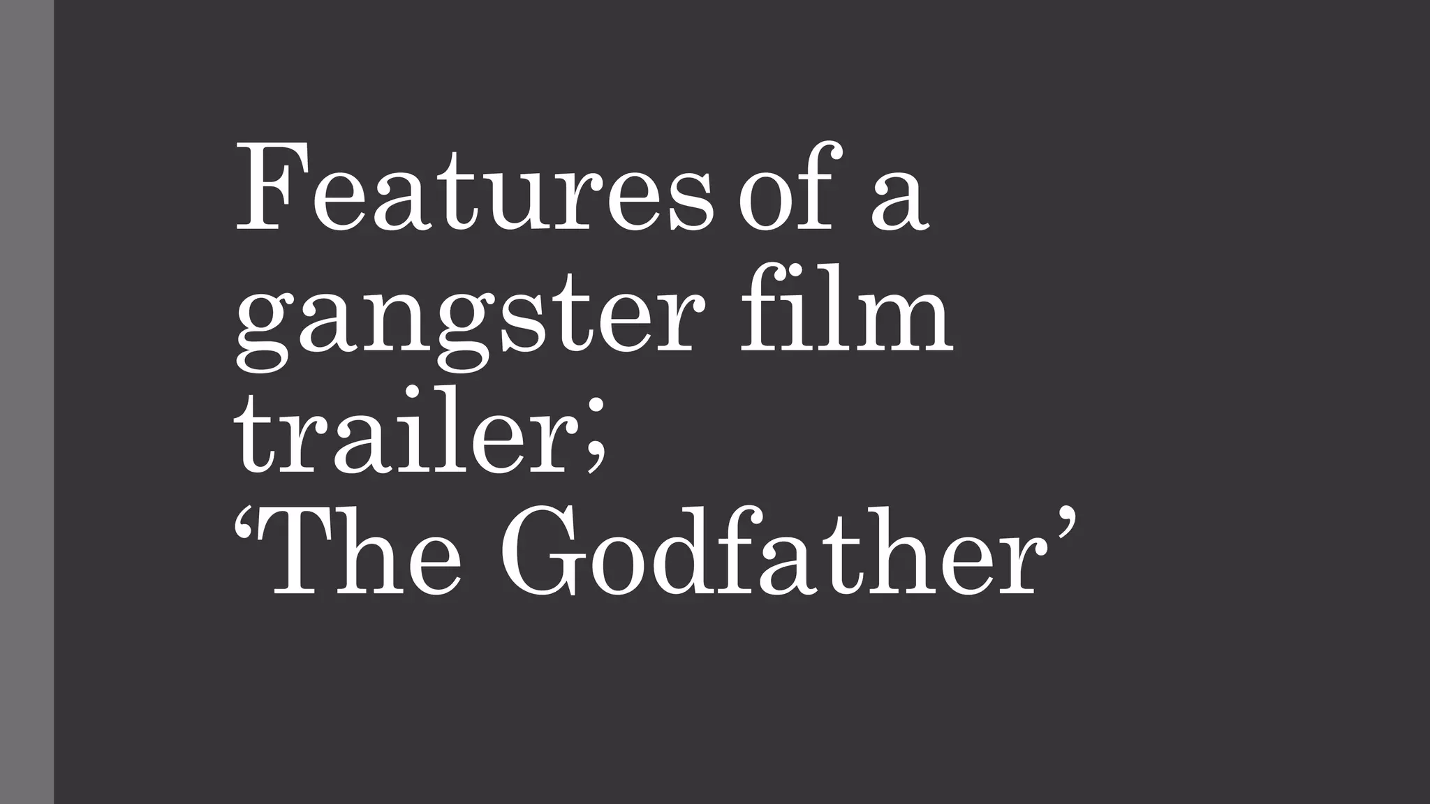 Godfather powerpoint | PPT