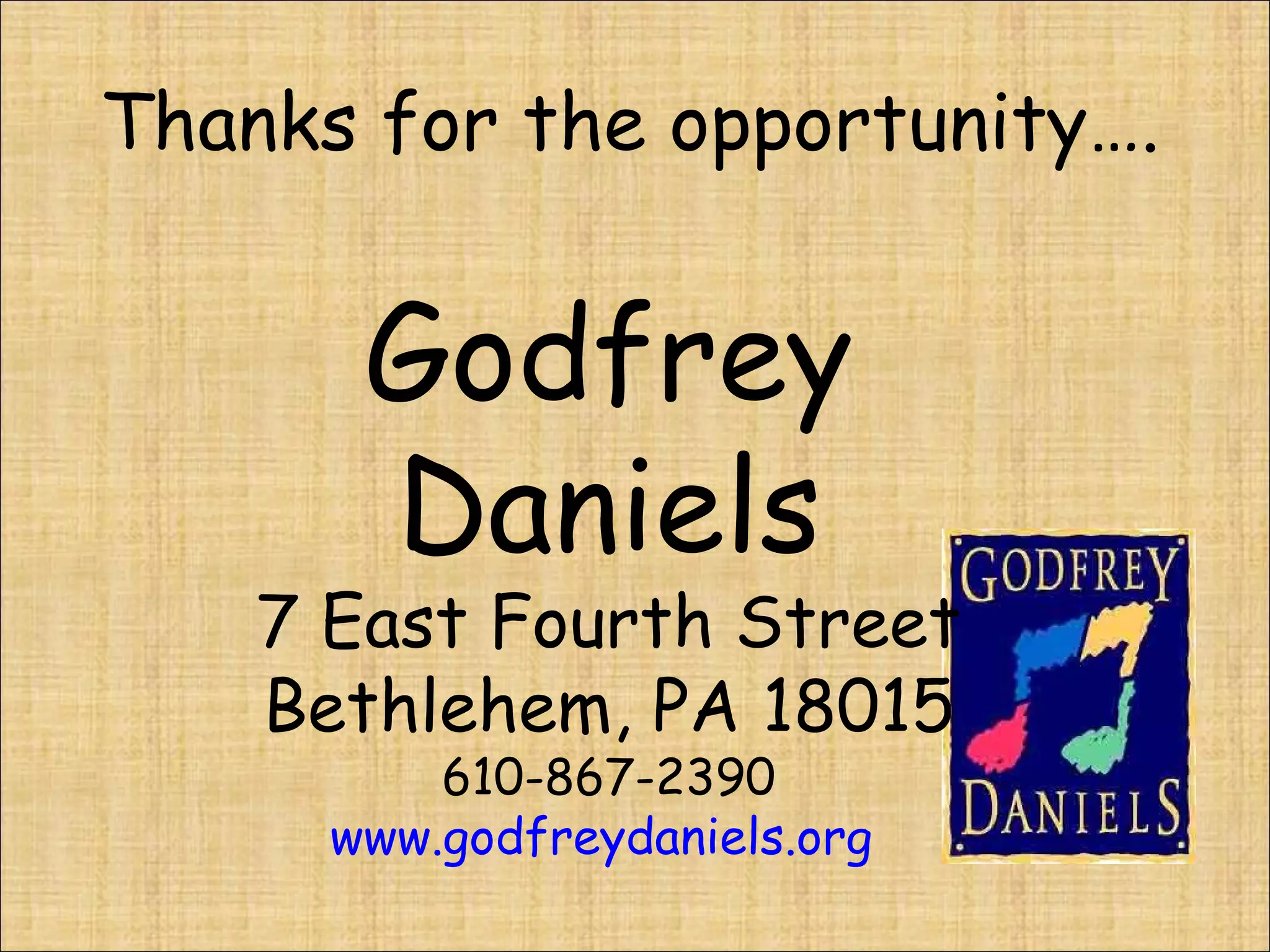 Godfrey Daniels Archives | PPT