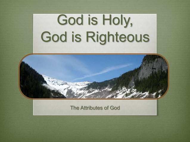 God is holy | PPT
