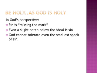 God is holy | PPT