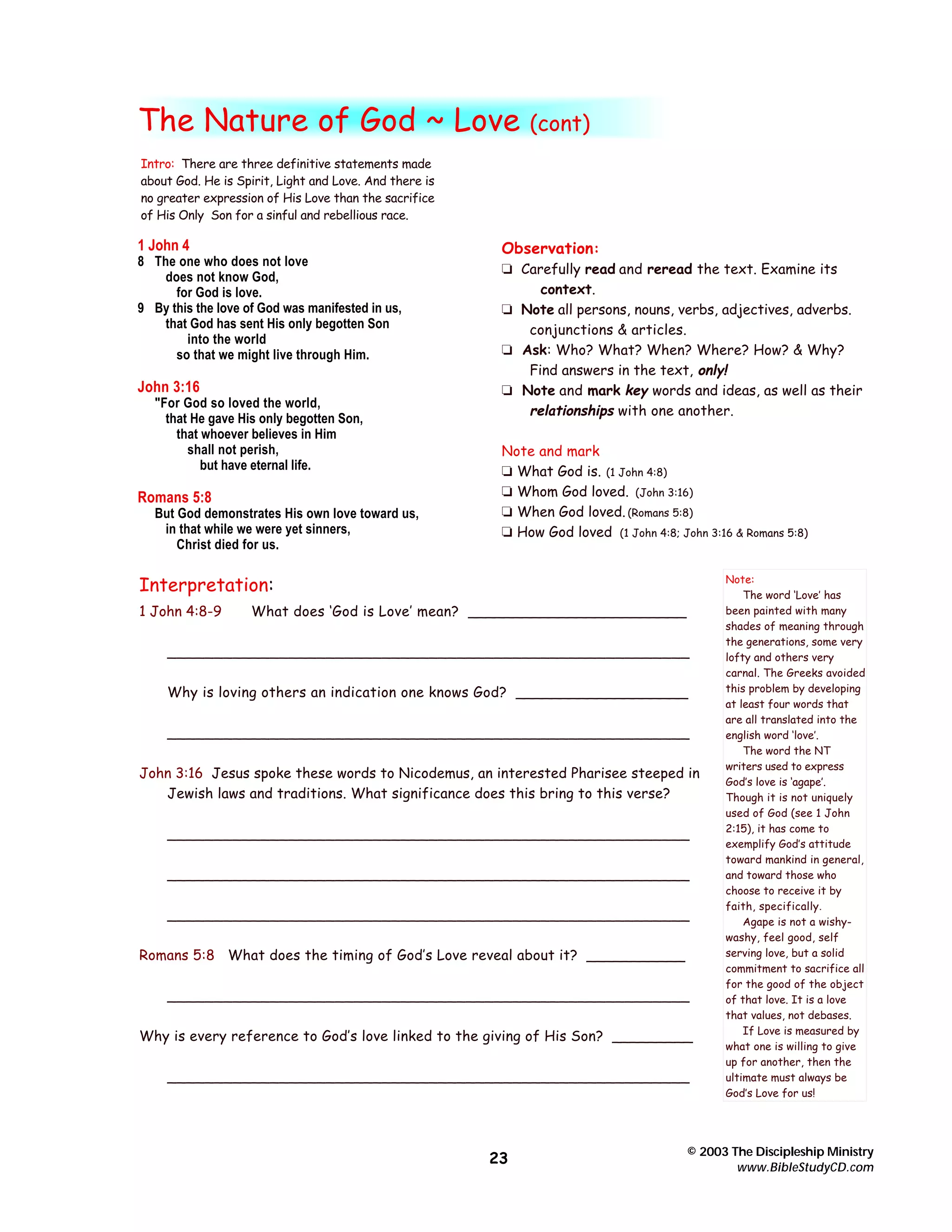 God is love | PDF | Christianity | Religion & Spirituality