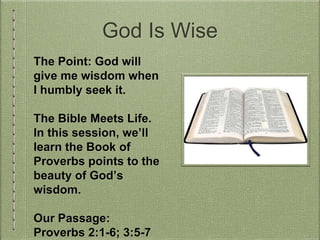 God Is Wise | PPTX
