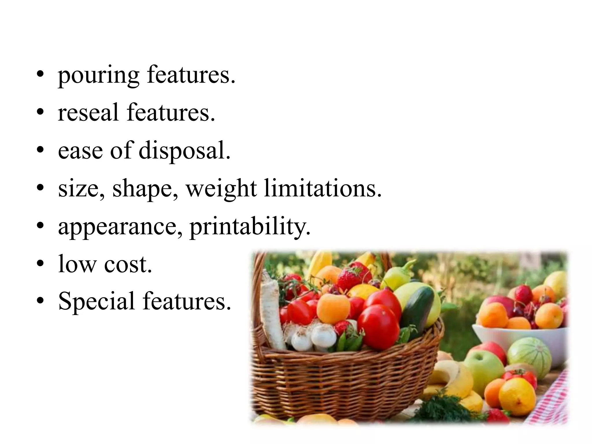 PACKAGING OF FRUITS & VEGETABLES | PPTX