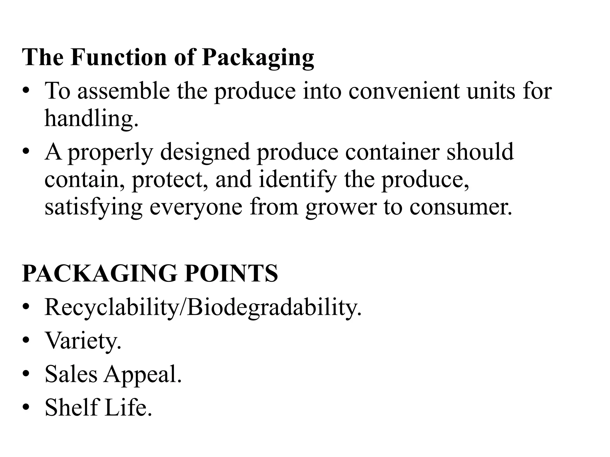 PACKAGING OF FRUITS & VEGETABLES | PPTX