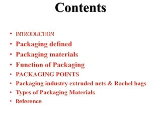 PACKAGING OF FRUITS & VEGETABLES | PPTX