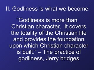 Godliness the path to real life | PPT