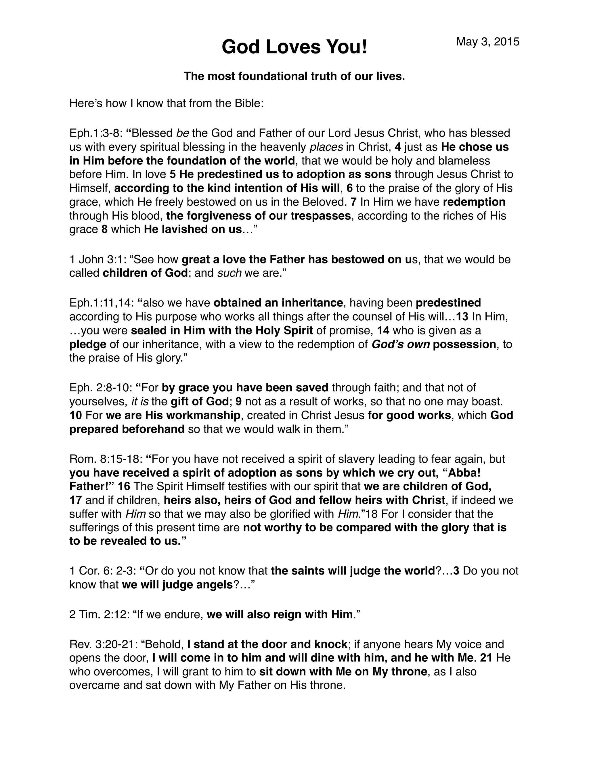 GOD LOVES YOU!!! | PDF