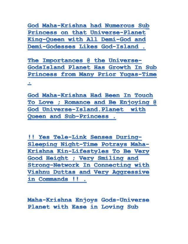 God maha krishna @universe planet . | DOCX
