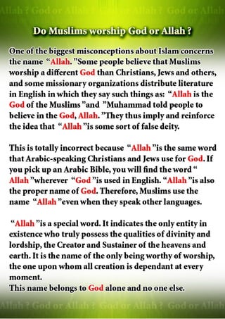 God Or Allah | PDF | Islam | Religion & Spirituality